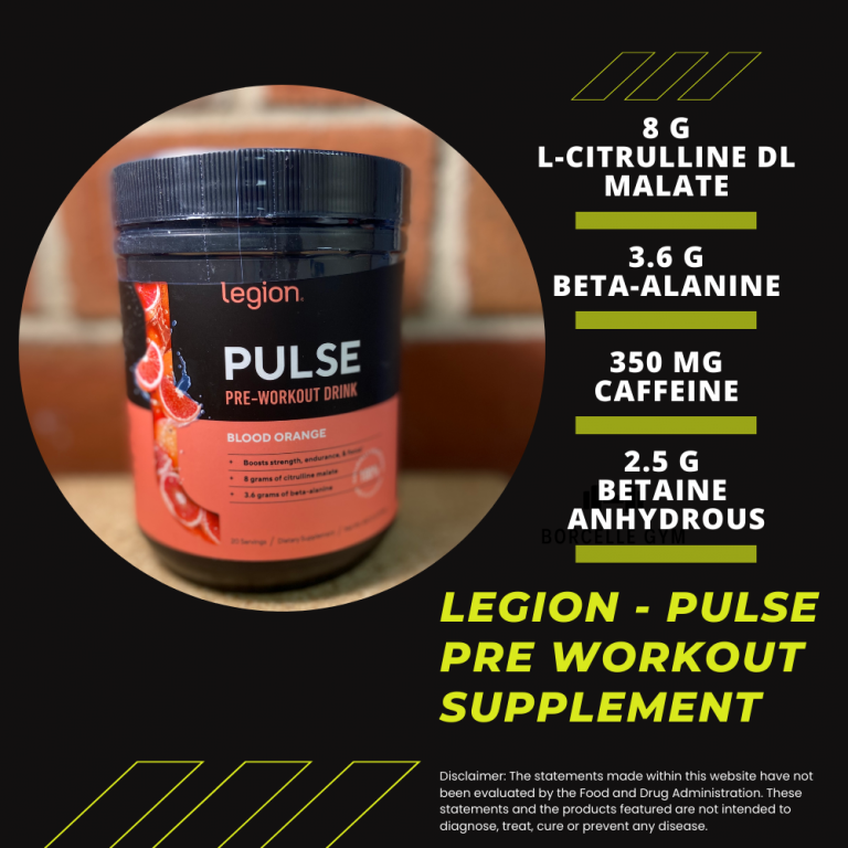 Legion Pulse Pre Workout Drink Supplement Review – Brainz